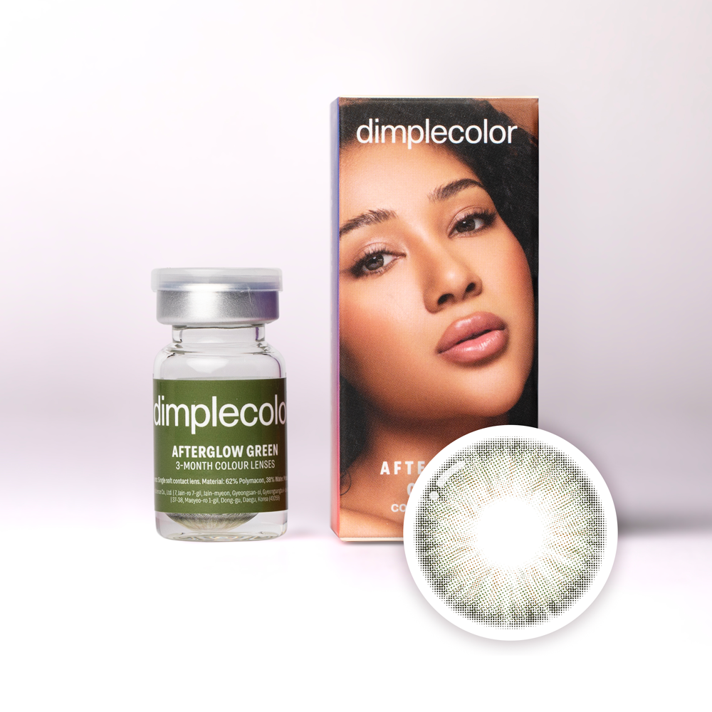 Afterglow Green Color Lenses – Dimple Color