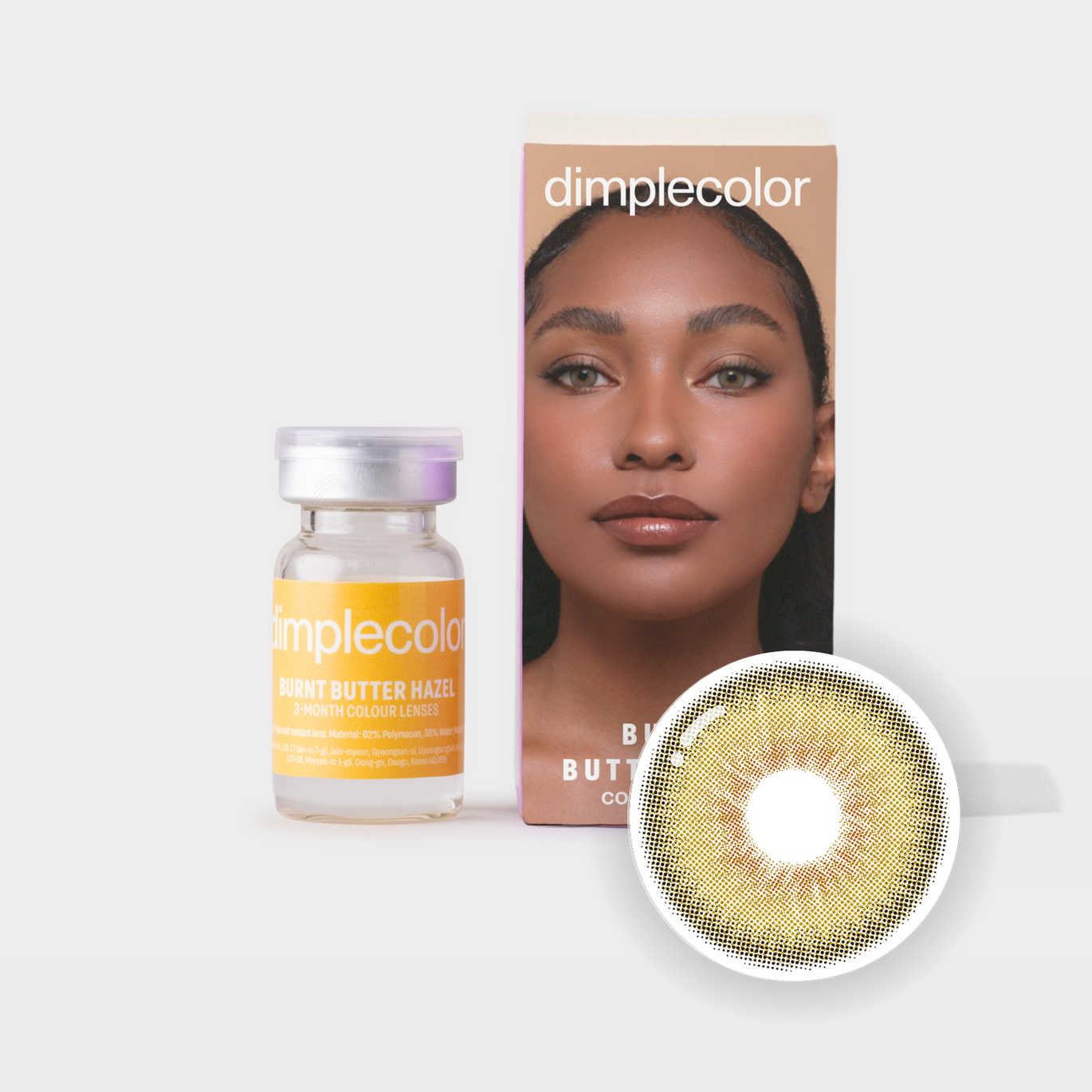 Hazel Color Contacts | Burnt Butter Hazel - Dimple – Dimple Color