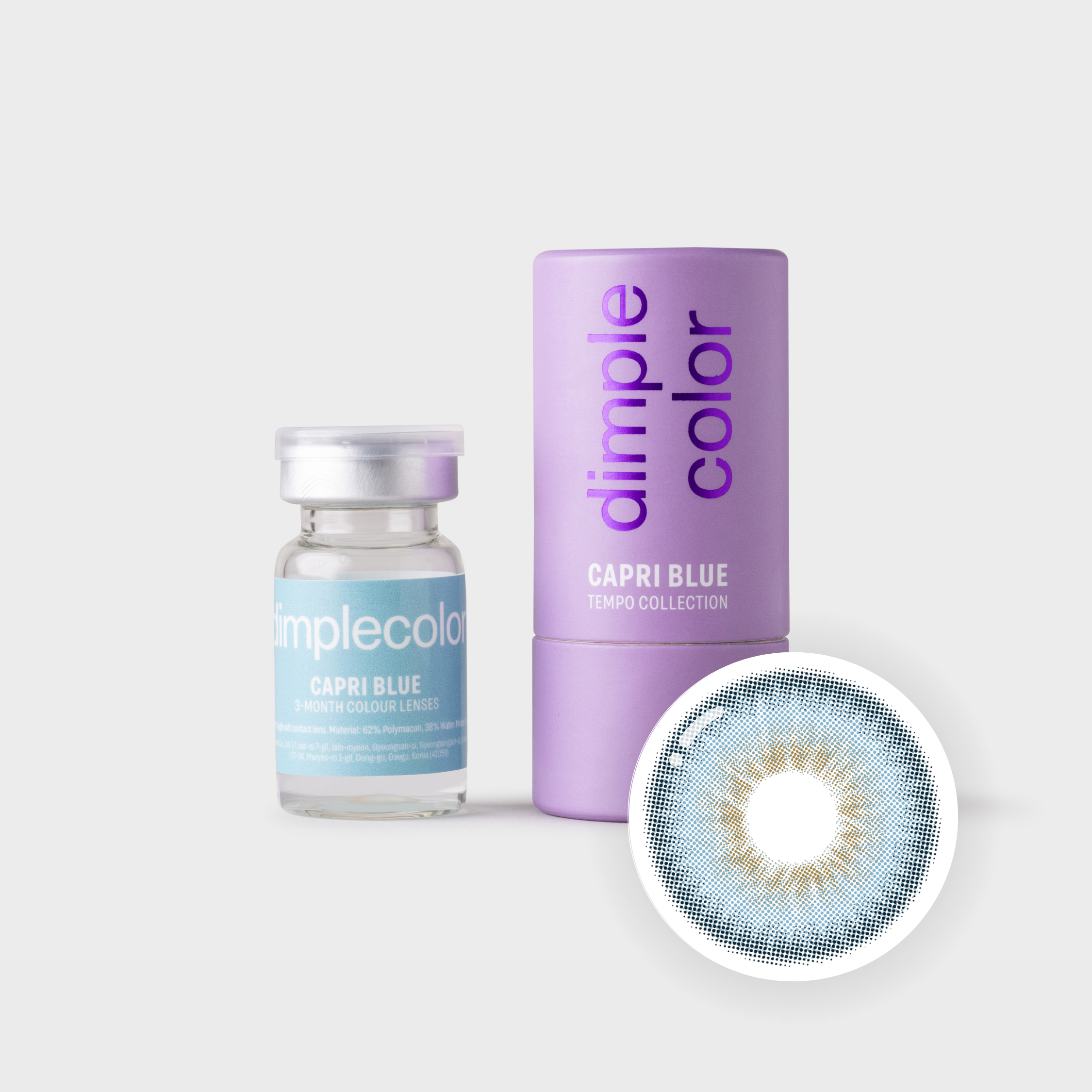 Blue Color Contacts | Capri Blue - Dimple – Dimple Color