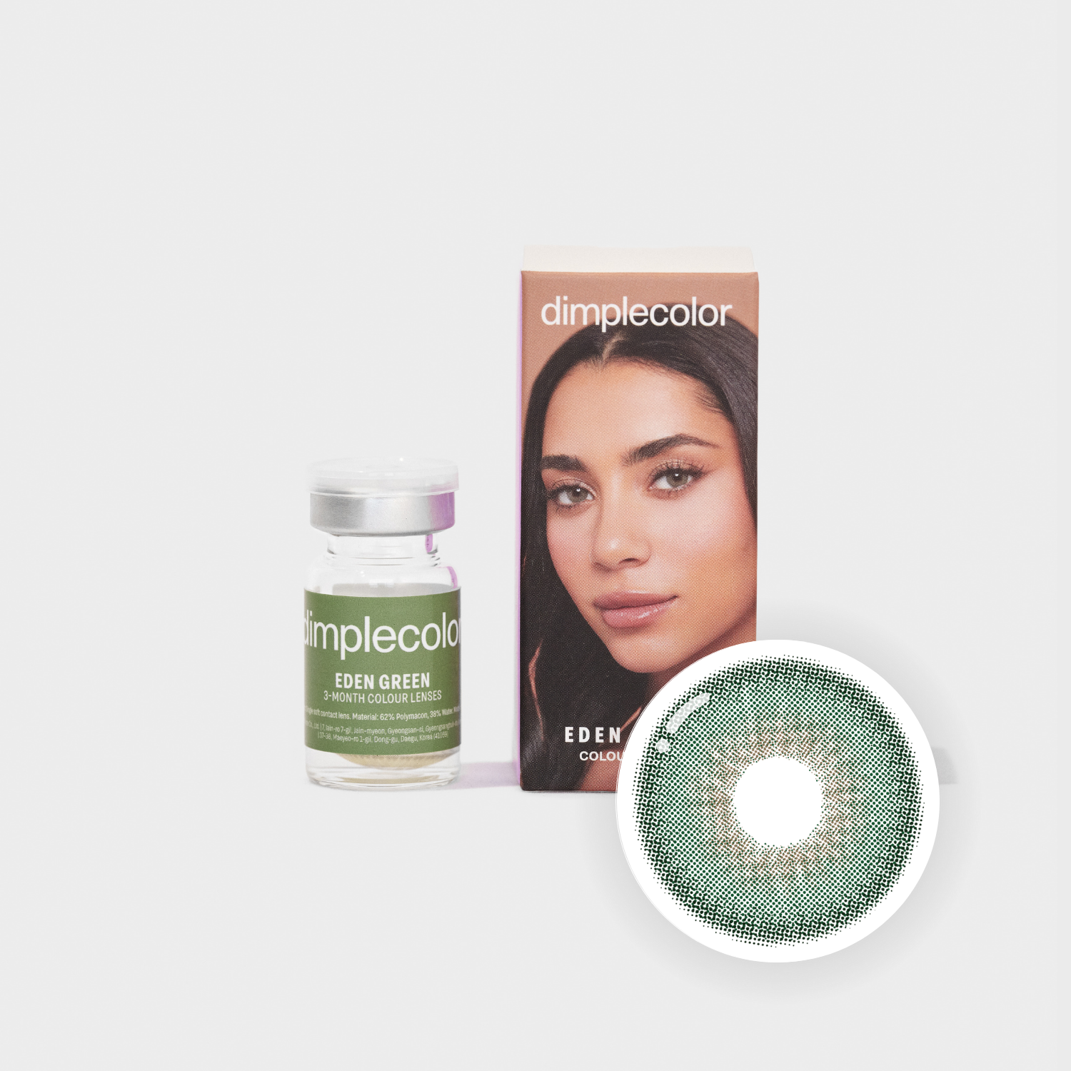 Eden Green Color Lenses (3-Month) – Dimple Color