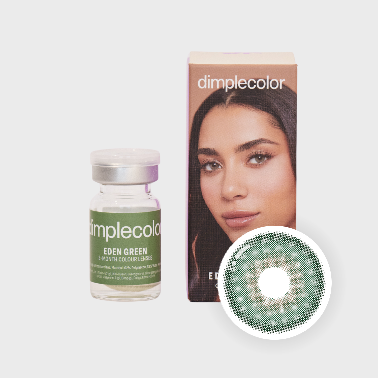 Eden Green Color Lenses (3-Month) – Dimple Color