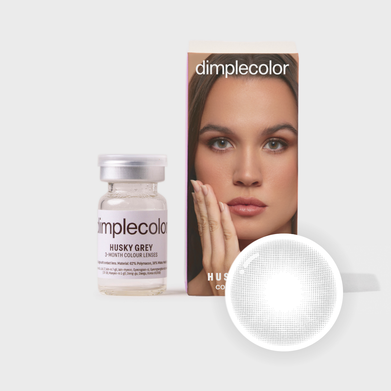 Natural Grey Color Contacts | Husky Grey - Dimple – Dimple Color