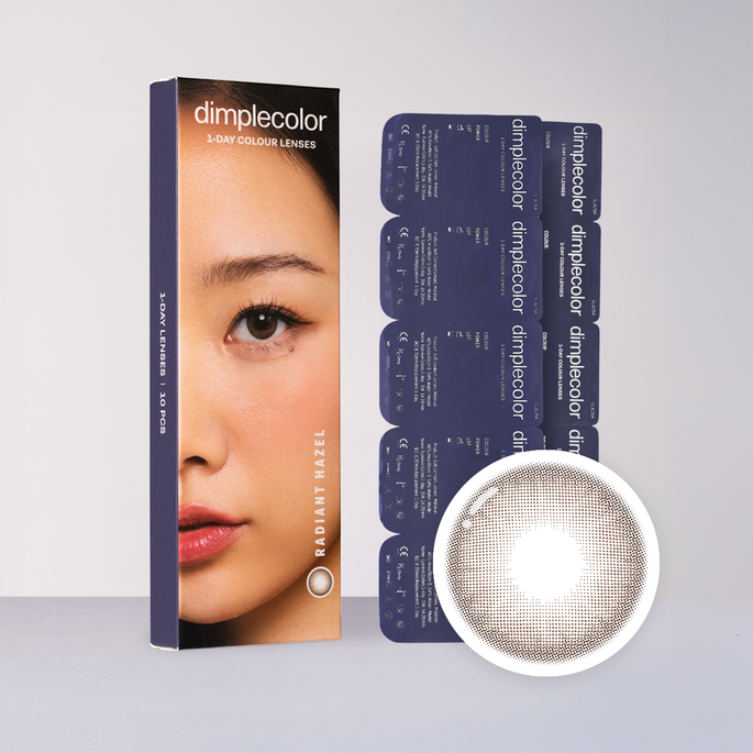 Radiant Hazel Daily Color Contact Lenses | Dimple Color