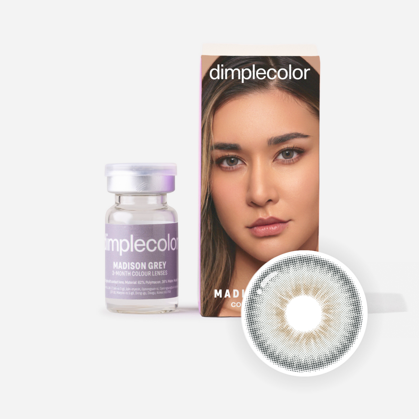 Grey Color Contacts | Madison Grey - Dimple – Dimple Color