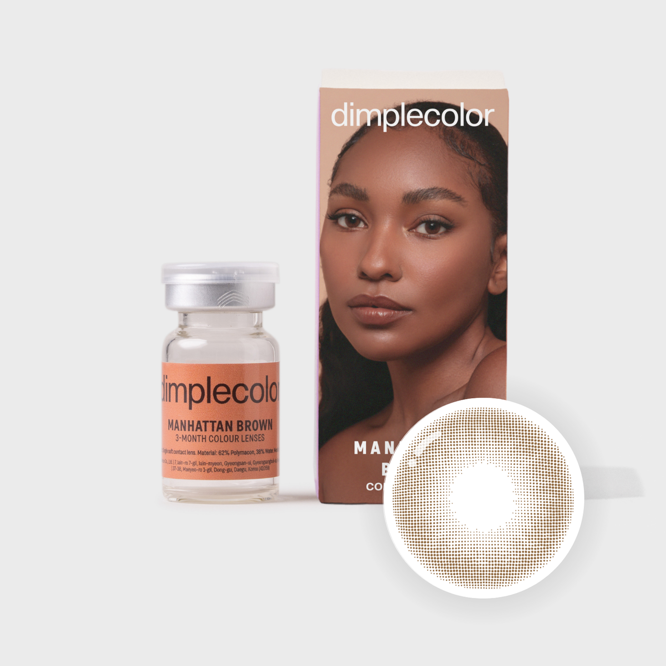 Natural Brown Color Contacts | Manhattan Brown - Dimple – Dimple Color