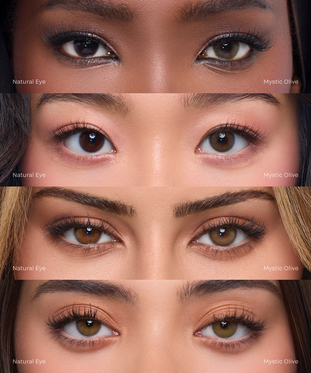 Green Color Contacts | Mystic Olive Color Lenses - Dimple – Dimple Color