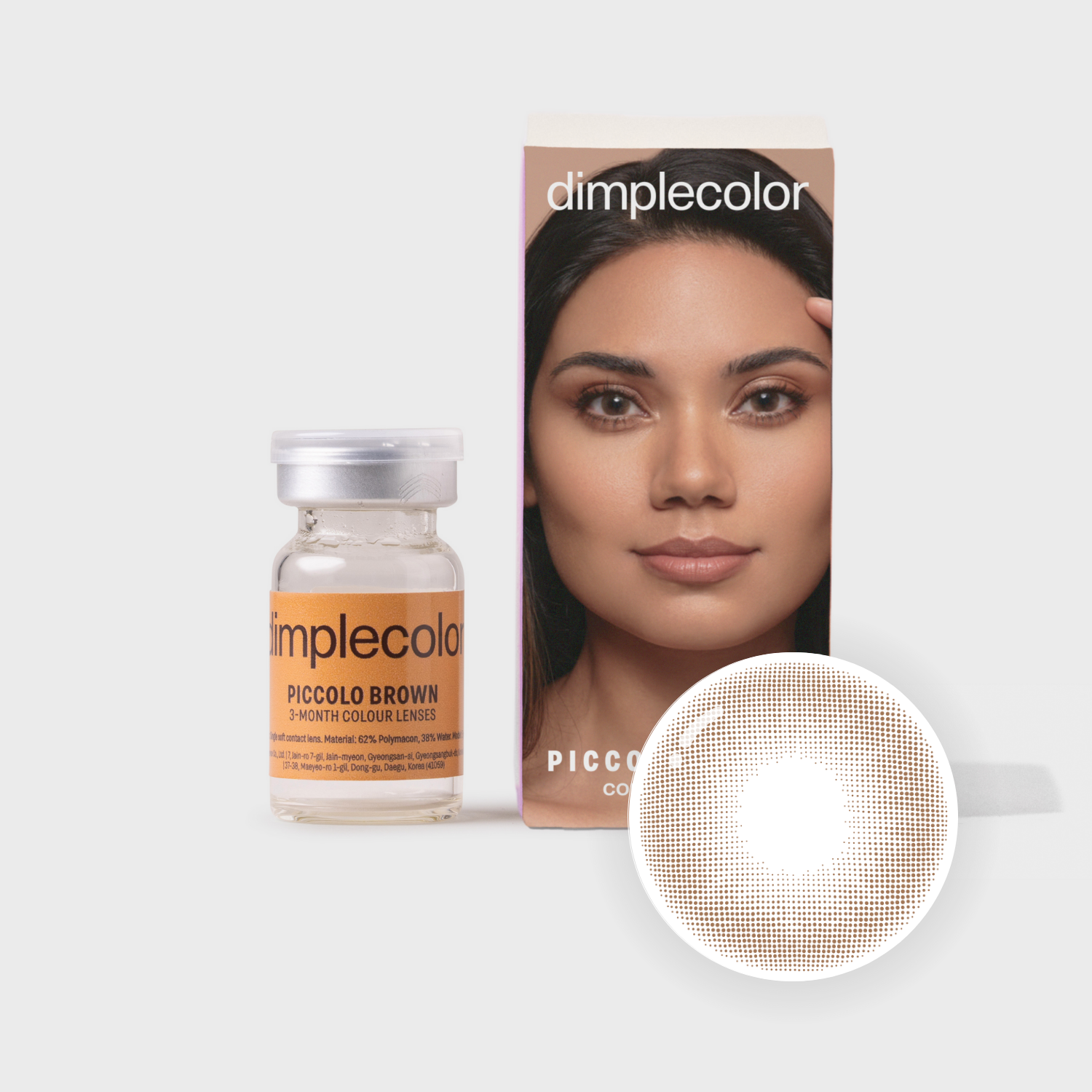 Best Light Brown Contacts | Piccolo Brown - Dimple – Dimple Color