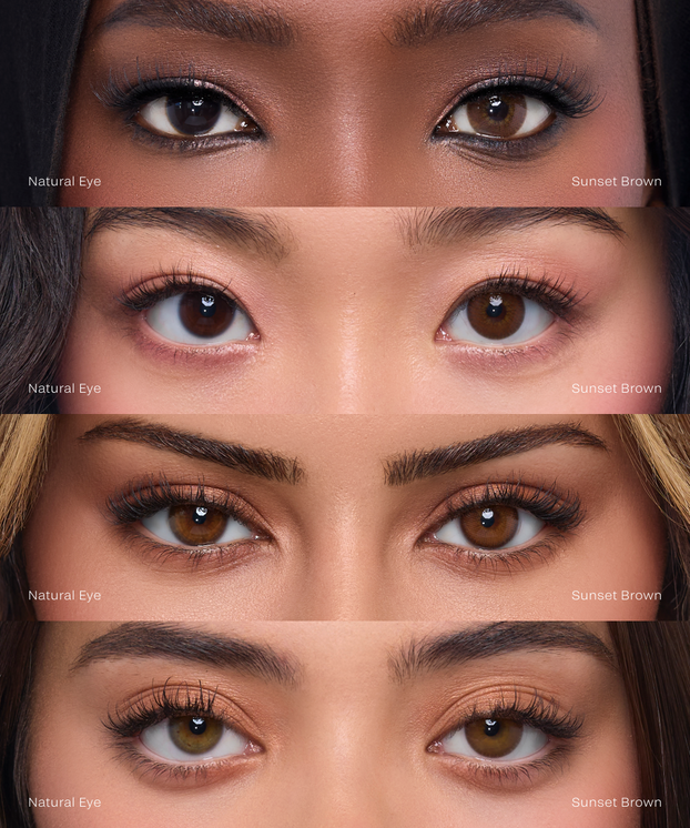 Brown Color Contacts | Sunset Brown - Dimple – Dimple Color