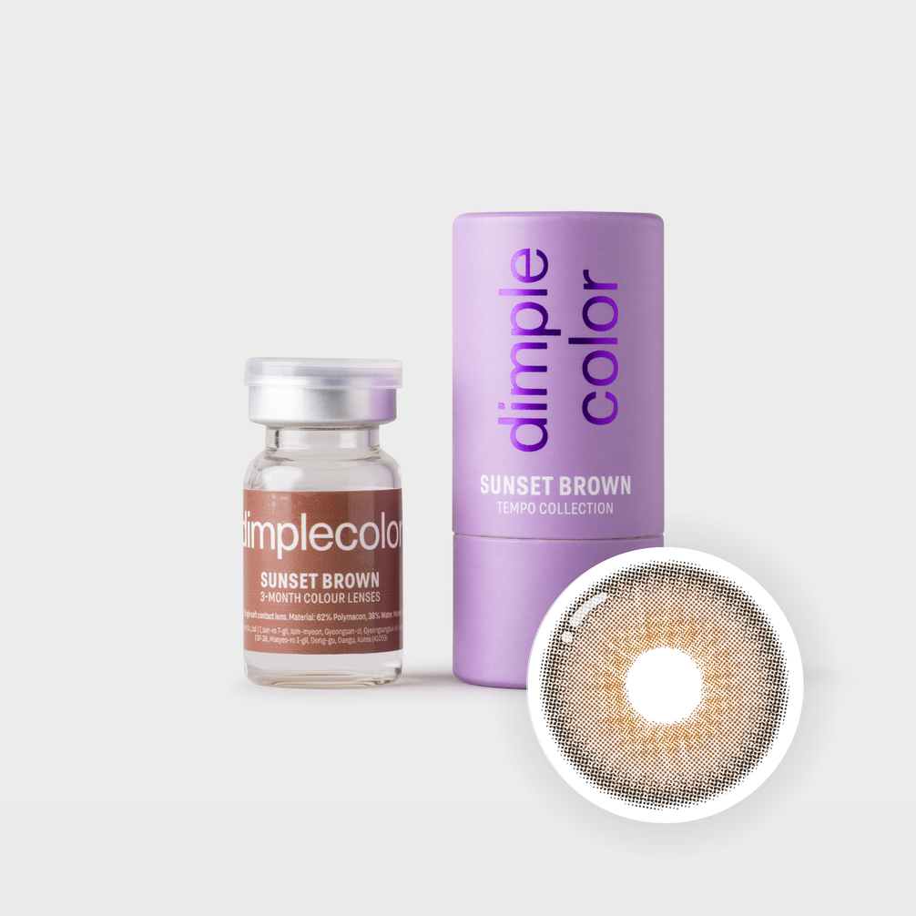 Brown Color Contacts | Sunset Brown - Dimple – Dimple Color