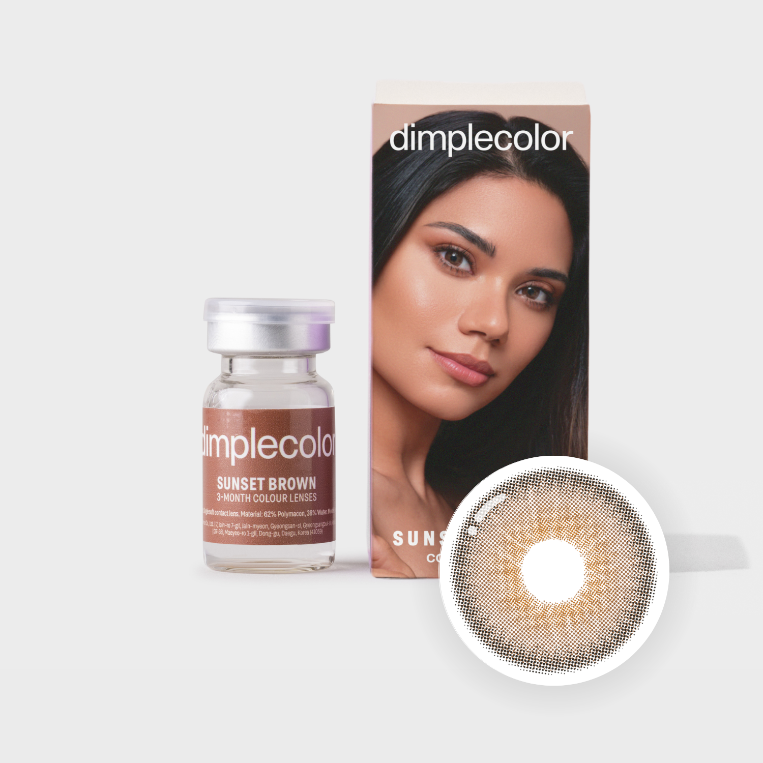 Brown Color Contacts | Sunset Brown - Dimple – Dimple Color